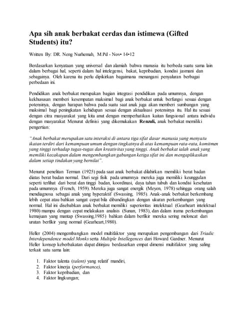 ANAK Cerdas istimewa dan berbakat istimewa | PPTX