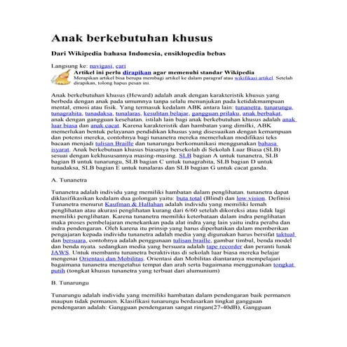 Anak Berkebutuhan Khusus Qq1 | DOC