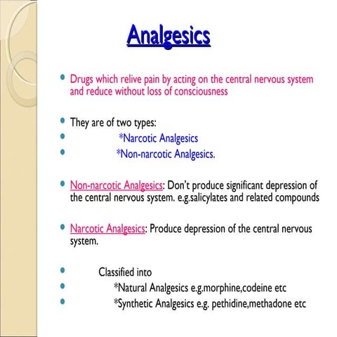 Analgesics | PPT