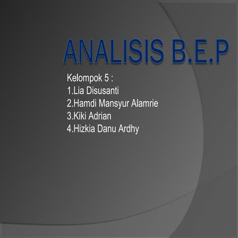 Analisa BEP (Matematika Bisnis) | PPT