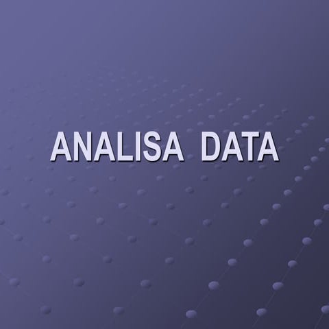 Analisa data | PPT