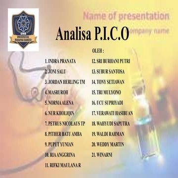 Analisa Jurnal Pre, Intra dan Post Management Anasthesia Pancreatic ...