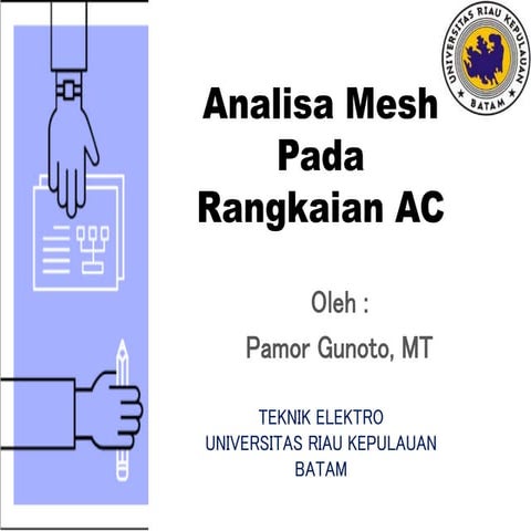 Analisa mesh pada rangkaian ac (17 april 2021) | PPTX