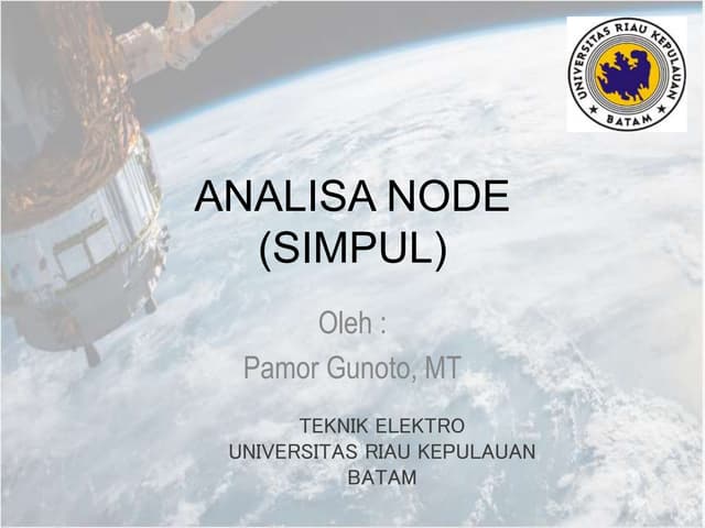 Analisis Rangkaian Node dan contoh contoh soal | PPT