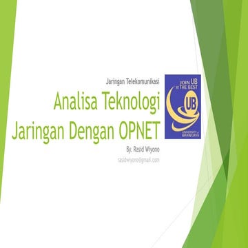 Analisa Teknologi Jaringan Dengan Opnet Pptx
