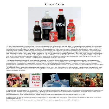 Analisi Coca-Cola | PDF
