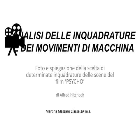 Analisi Inquadrature Ppt
