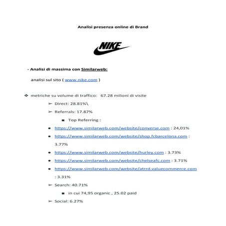 Analisi nike | PDF