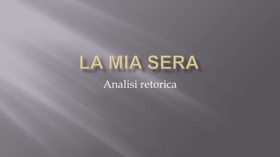 La Mia Sera | PPT