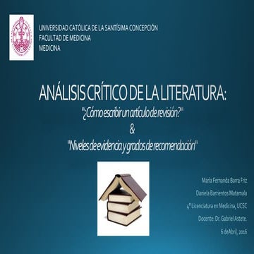 Analisis critico-literatura | PPT