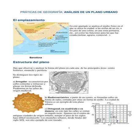 Análisis y comentario de un plano urbano | PDF