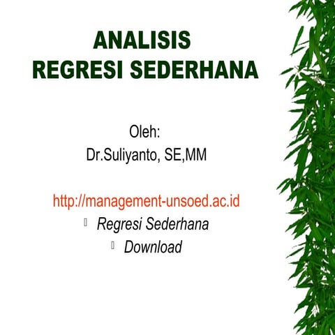 Analisis regresi-sederhana1 | PPT