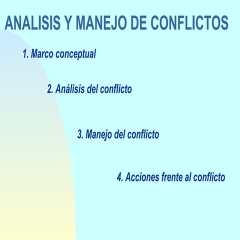 Análisis Y Manejo De Conflicto | PPT