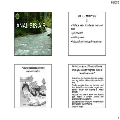 Analisis air | PPT