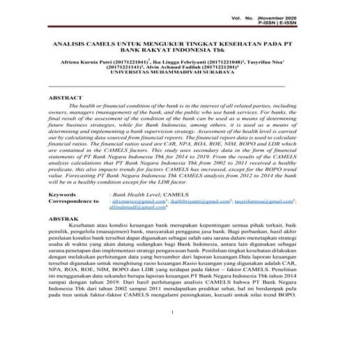 ANALISIS CAMELS UNTUK MENGUKUR TINGKAT KESEHATAN PADA PT BANK RAKYAT INDONESIA Tbk_.pdf