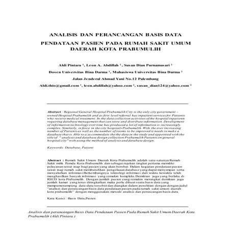 Analisis Dan Perancangan Basis Data Docx