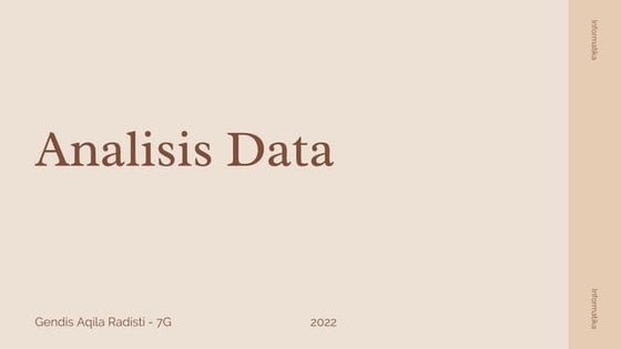 Presentasi Bab 6 Analisis Data Informatika | PDF