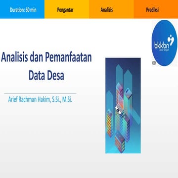 analisis data desa untuk pengelolaan rumah dataku | PPTX