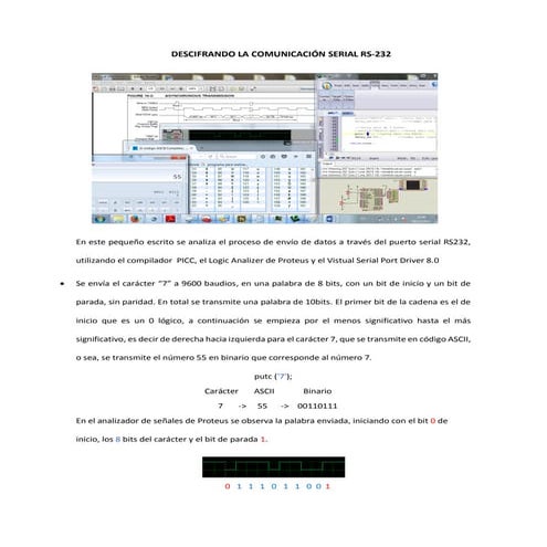 Analisis de comunicación serial rs232 | PDF