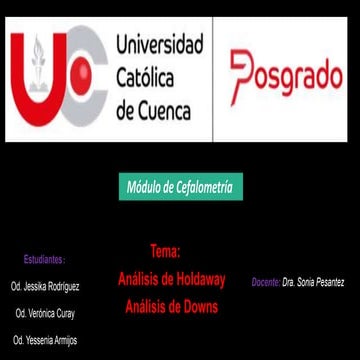 ANALISIS CEFALOMÉTRICO DE HOLDAWAY y DOWNS | PPTX