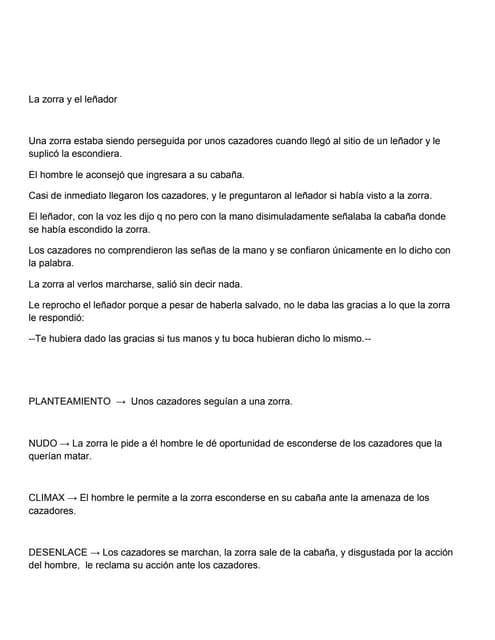 Reporte de lectura fabulas | PDF