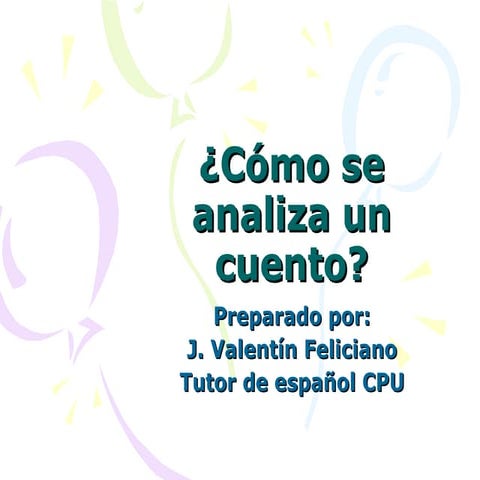 Analisis del cuento | PPT