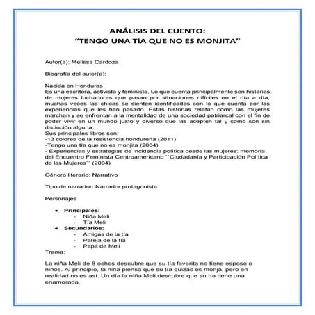 ANALISIS DEL CUENTO.pdf | Romance | Genres