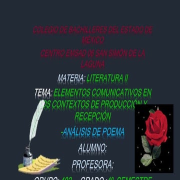 Analisis de poema literatura ii | PPTX