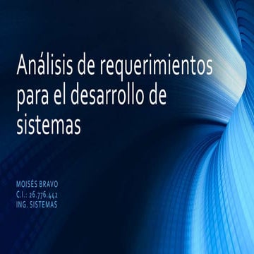 Análisis de requerimientos para el desarrollo de sistemas | PPTX | Computer Software and ...
