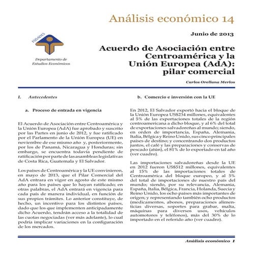 Acuerdo de Asociación entre la Unión Europea y Centroamérica | PDF
