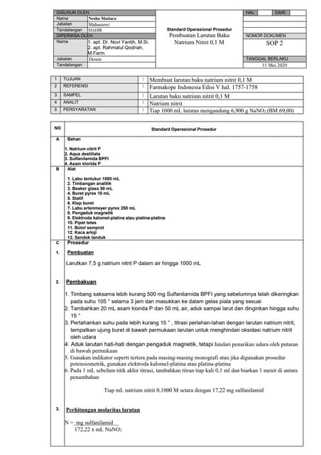 Formulasi Sediaan Steril Injeksi Ampul Hemostatik | PDF