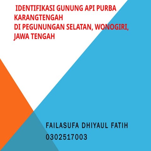 Analisis Jurnal Bentukan Lahan gunung ap | PPTX