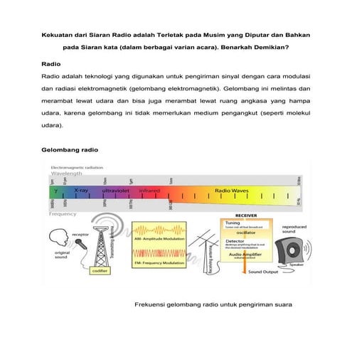 Analisis kekuatan radio pada musik | PDF
