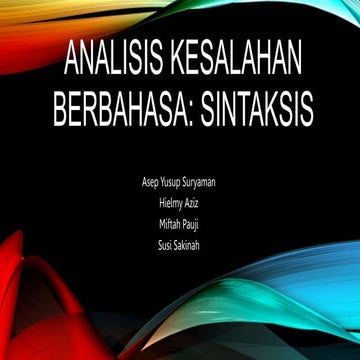 Analisis kesalahan Berbahasa Indonesia semantik | PPTX