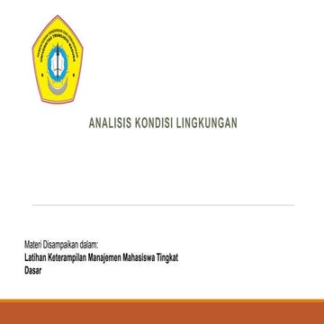 Analisis kondisi lingkungan | PPTX