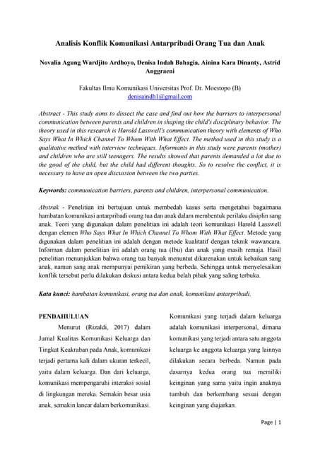 NASKAH PUBLIKASI PERKEMBANGAN PSIKOLOGIS ANAK USIA DINI KORBAN BROKEN HOME | PDF