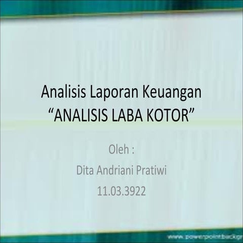 Analisis laba kotor | PPT