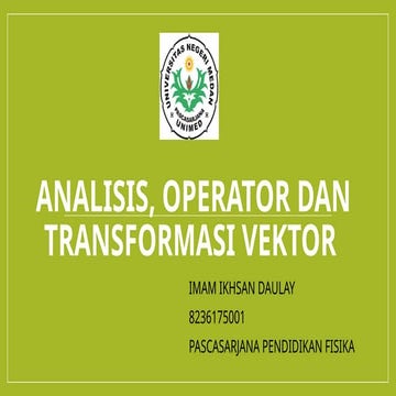 Analisis, Operator dan Transformasi Vektor.pptx