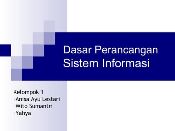 01 analisa dan perancangan sistem informasi(1) | DOC