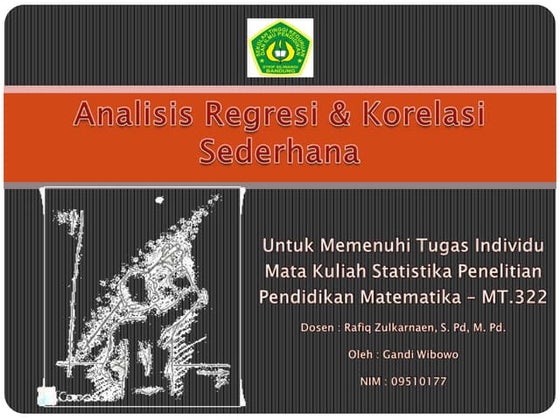 Analisis Korelasi dan Regresi Sederhana | PDF