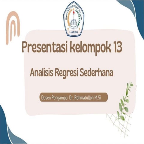 Analisis regresi sederhana - Kelompok 13.pptx