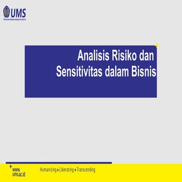 Analisis Resiko dan Sensitivitas.pptxsrx | PPTX