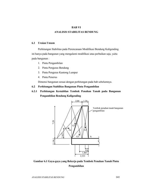 Perencanaan bendung | PDF
