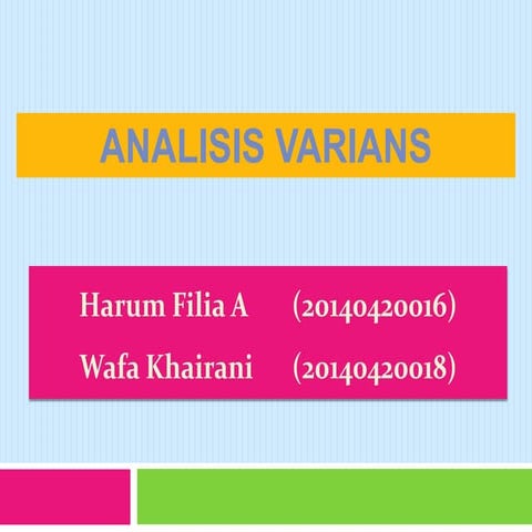 Matematika Analisis varians | PPTX