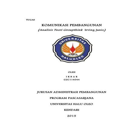 Analis teori groupthink irving janis | DOCX