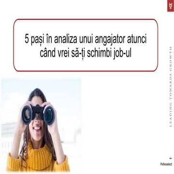 Cum sa alegi un nou loc de munca? | PPTX