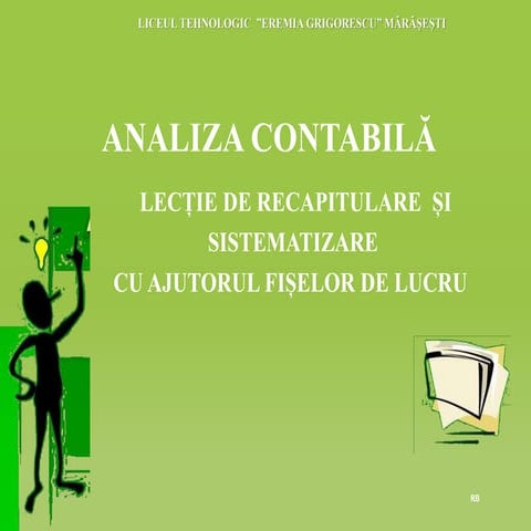 Analiza contabila - lectie de recapitulare si sistematizare | PPTX