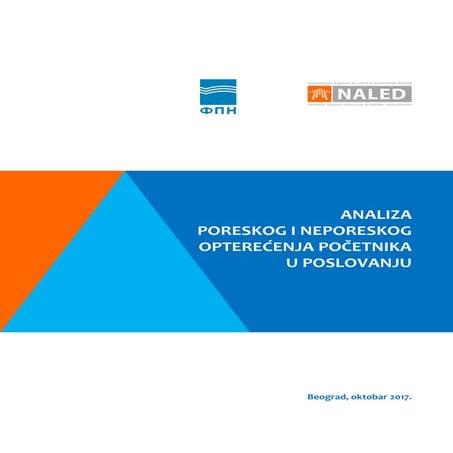Analiza poreskog i neporeskog opterecenja pocetnika u poslovanju | PDF