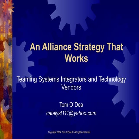 An Alliance Strategy That Works | PPT