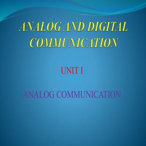 Analog And Digital Communication Pptx